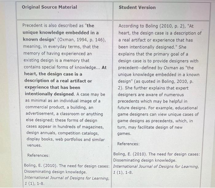Original Source Material Student Version Precedent is | Chegg.com