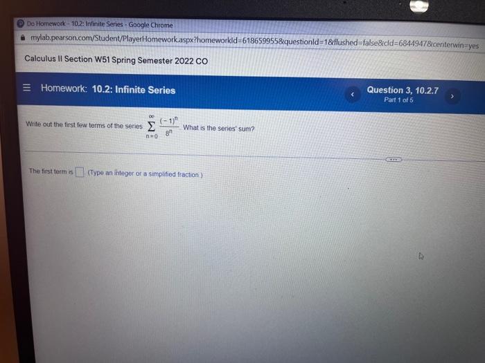Solved Do Homework - 10.2: Infinite Series Google Chrome | Chegg.com