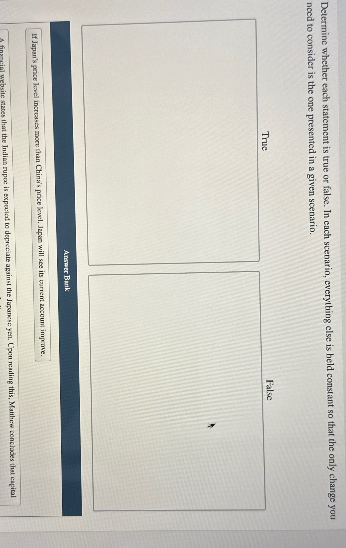 Solved Determine whether each statement is true or false. In | Chegg.com