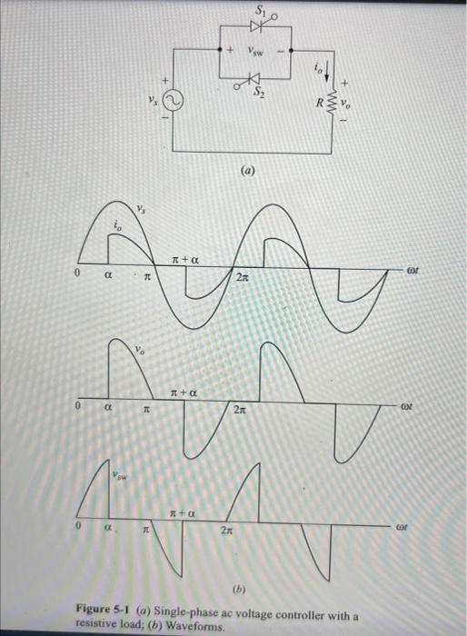 Solved Single-phase Voltage Controllers 5-1. The | Chegg.com