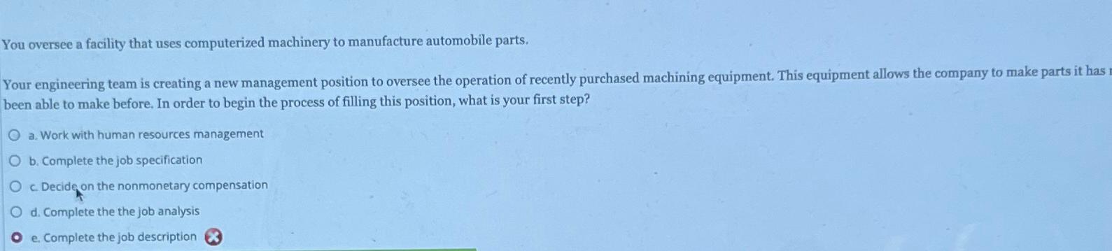 Solved You oversee a facility that uses computerized | Chegg.com