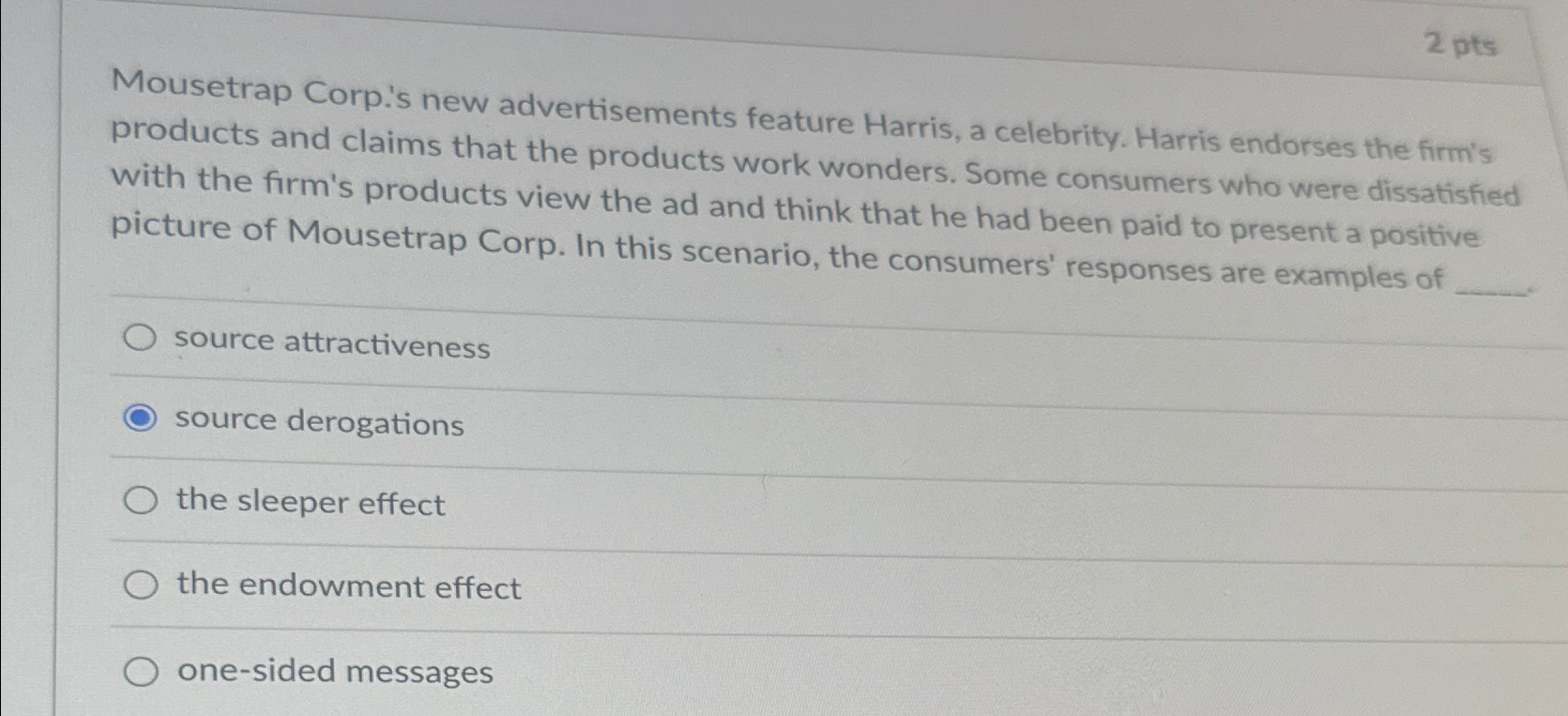 Solved Mousetrap Corp.'s new advertisements feature Harris, | Chegg.com