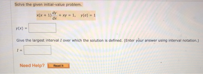 Solved Solve the given initial-value problem. x(x + 1) dy + | Chegg.com