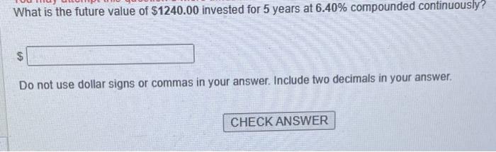 Solved Do not use dollar signs or commas in your answer. | Chegg.com