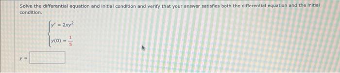 Solved Solve the differential equation and Initial condition | Chegg.com