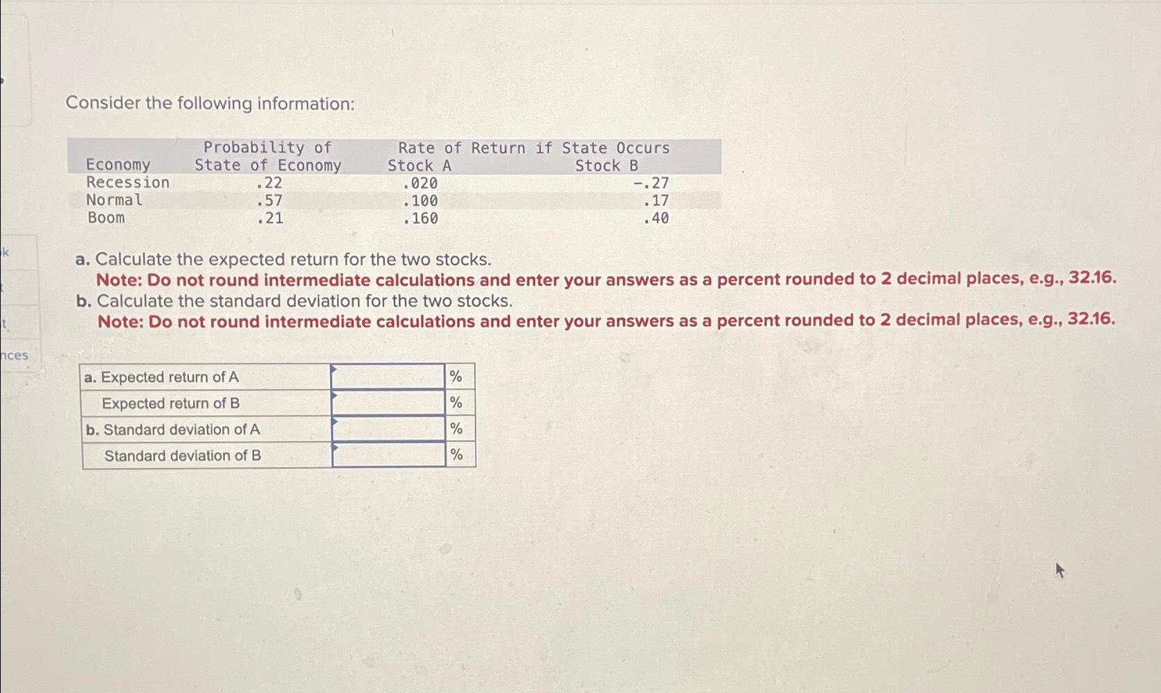Solved Consider the following | Chegg.com