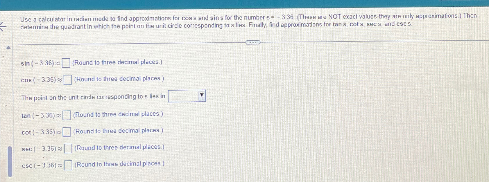 Solved Use a calculator in radian mode to find | Chegg.com