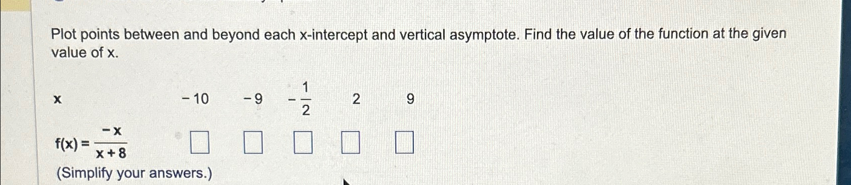 Solved Plot points between and beyond each x-intercept and | Chegg.com