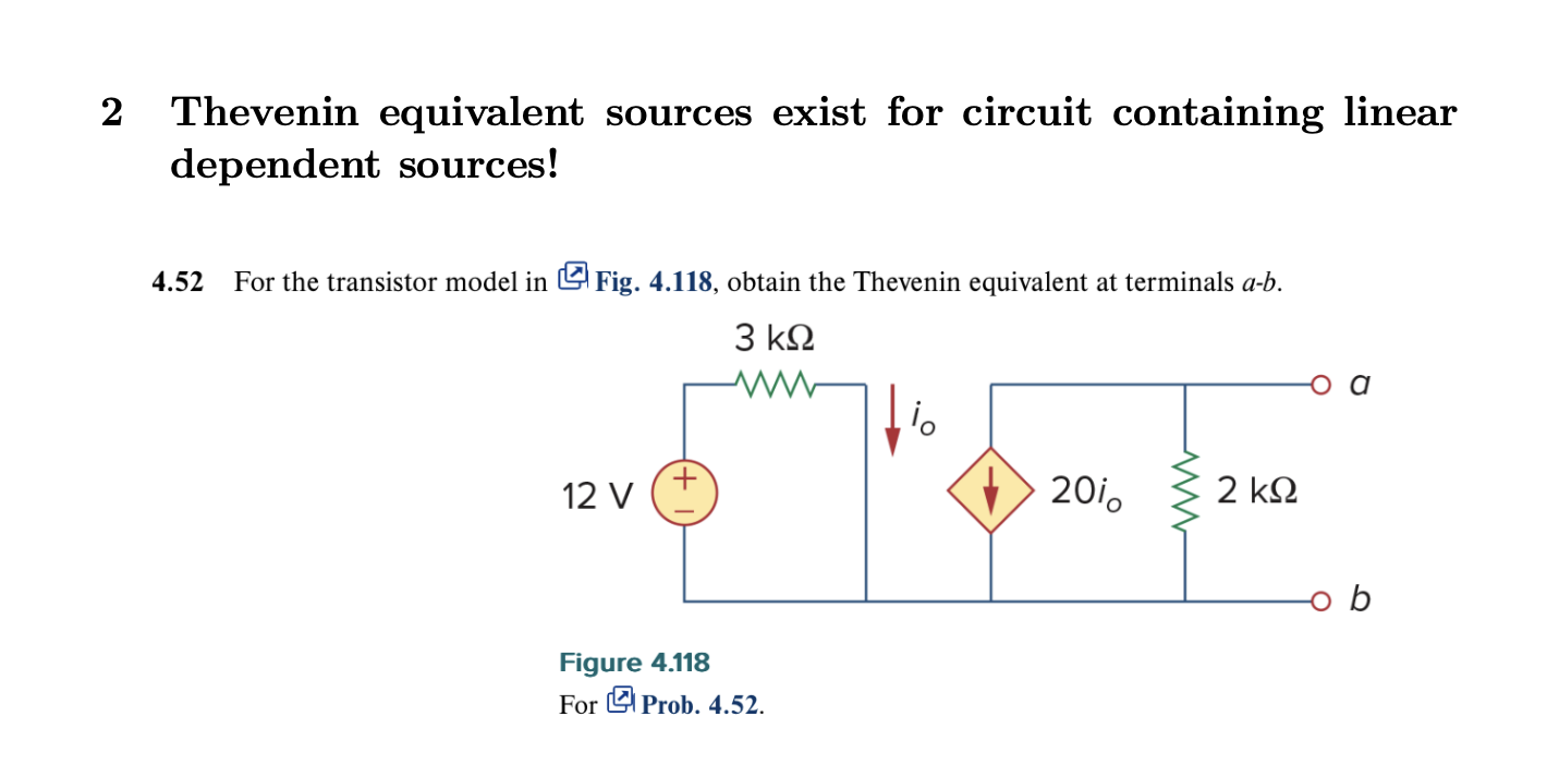 Solved 2 ﻿Thevenin equivalent sources exist for circuit | Chegg.com