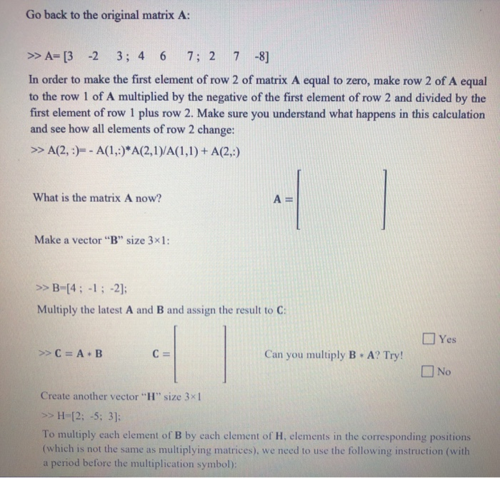 Solved Part 2 Manipulating rows and columns of matrices: In | Chegg.com