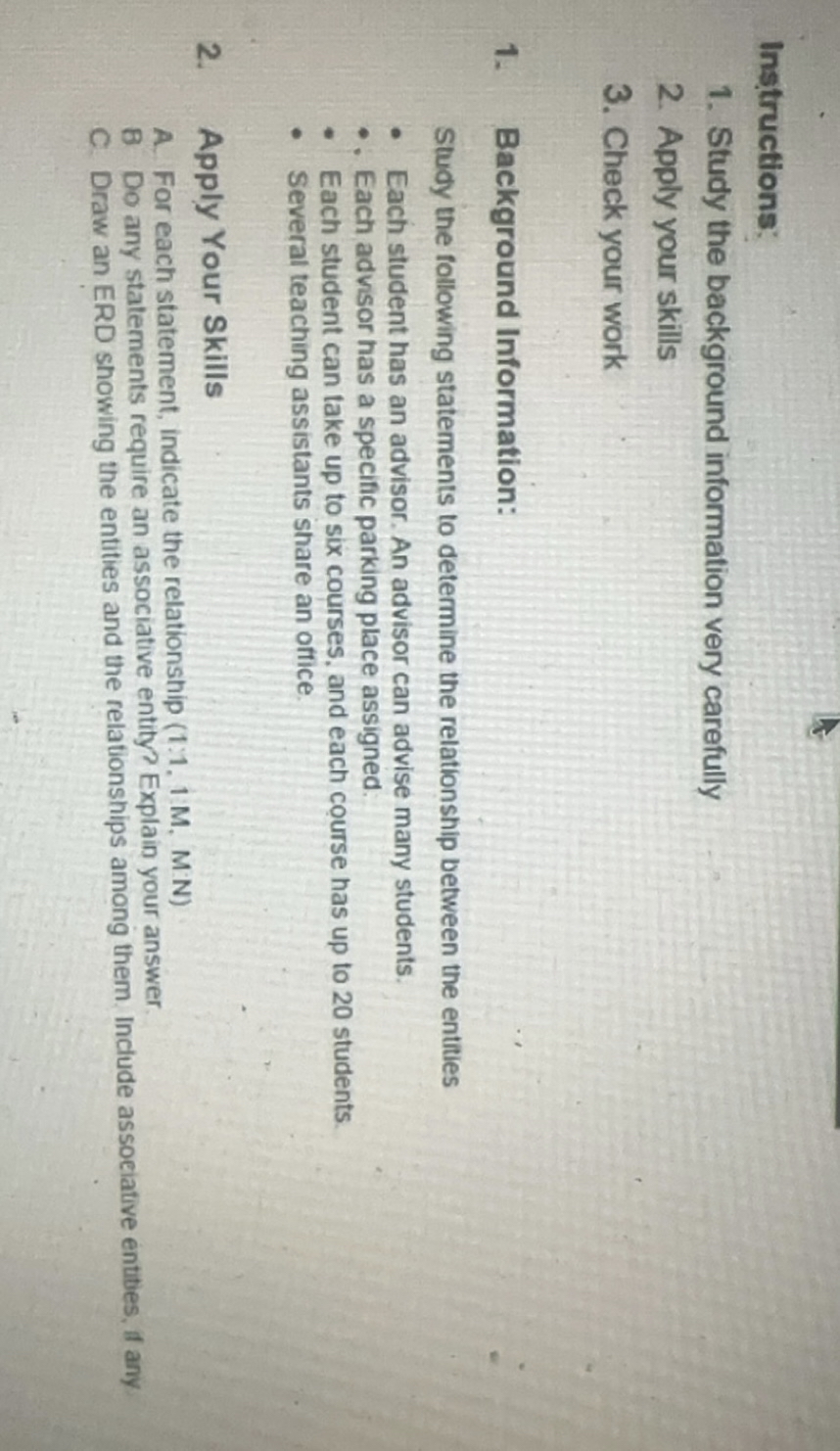 Solved Instructions:Study the background information very | Chegg.com