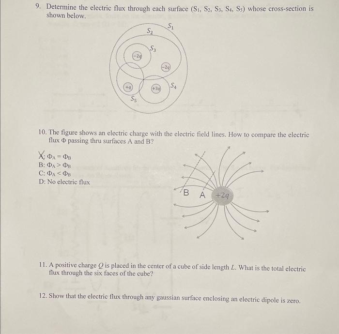 Solved Determine the electric flux through each surface (S1, | Chegg.com