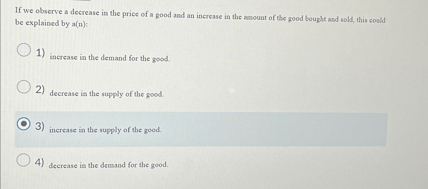 Solved If we observe a decrease in the price of a good and | Chegg.com