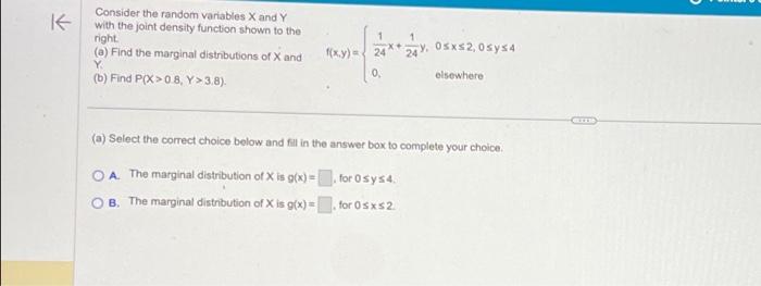 Solved Consider the random variables X and Y With the joint | Chegg.com