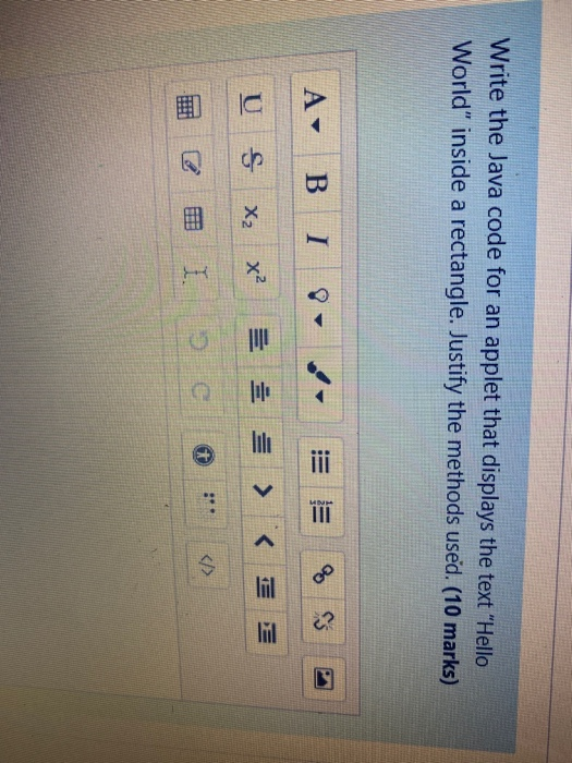 Solved Write The Java Code For An Applet That Displays The 0058