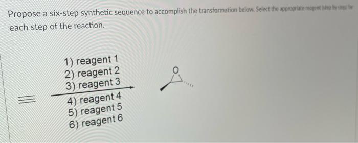 Solved Propose a six-step synthetic sequence to accomplish | Chegg.com