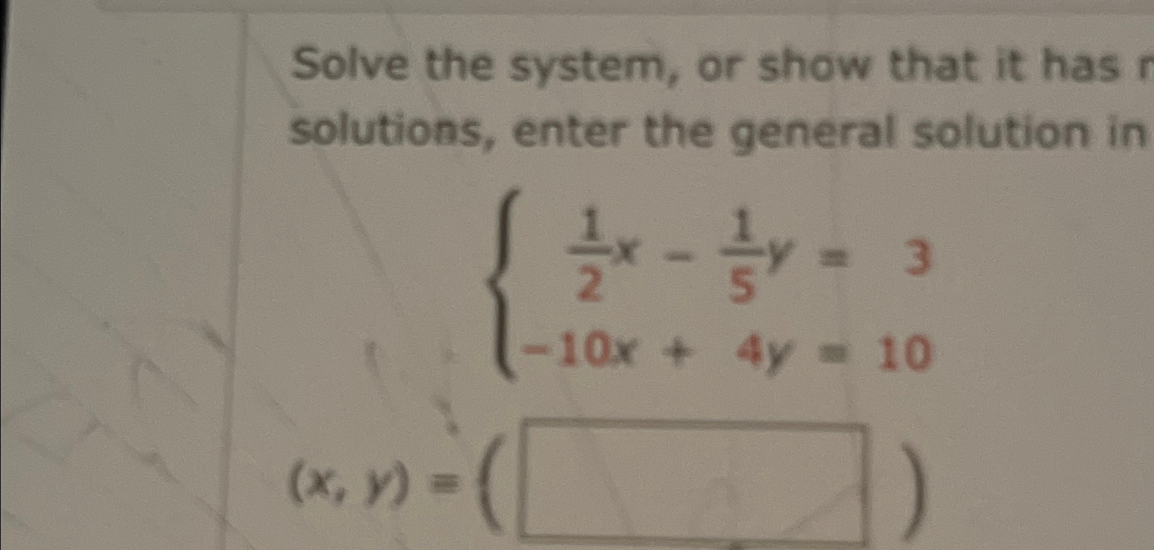 Solved Solve the system, or show that it has solutions, | Chegg.com
