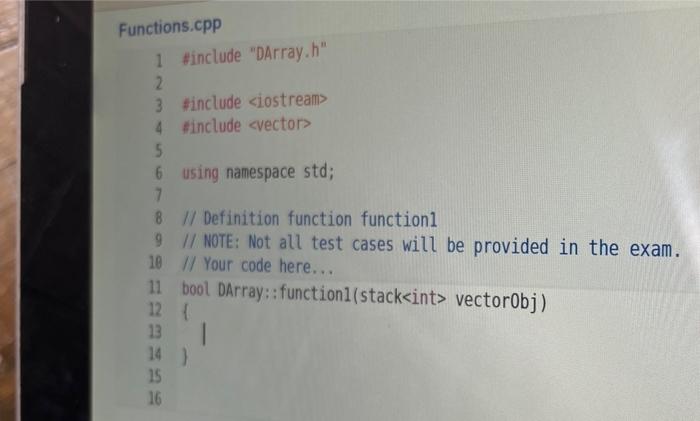 Function identifier: function1 • Member function of | Chegg.com