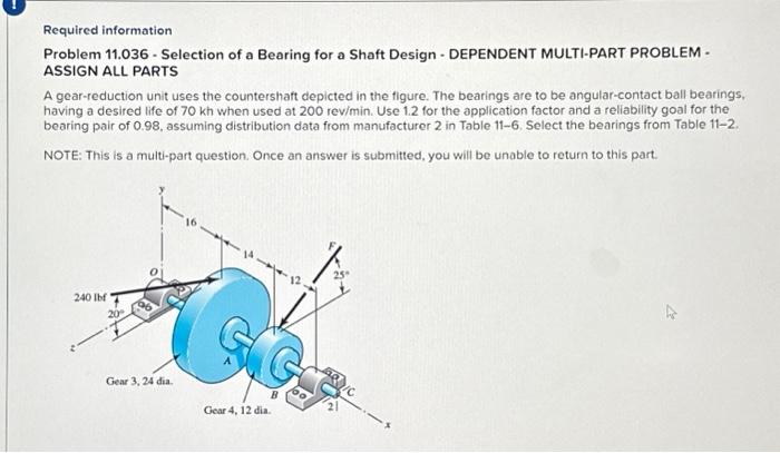 Solved Required information Problem 11.036 - Selection of a | Chegg.com