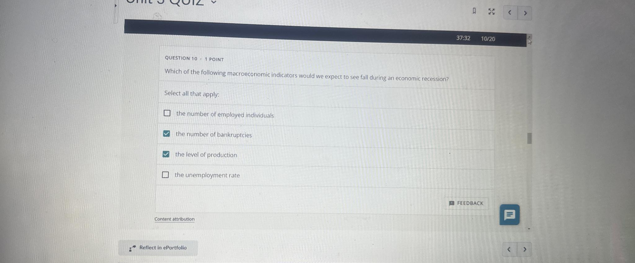 Solved 37:32,1020QUESTION 10*1 ﻿POINTWhich of the following | Chegg.com