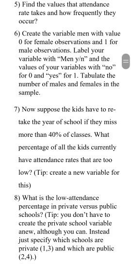 Solved Pleasee tell the "STATA" (software) commands required | Chegg.com