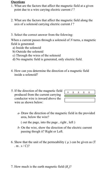 Solved Questions 1. What are the factors that affect the | Chegg.com
