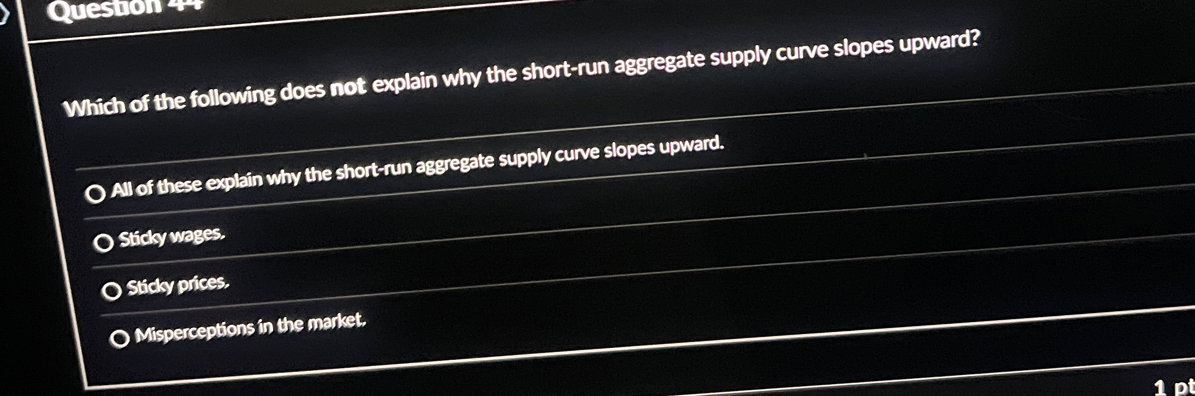 Solved Which of the following does not explain why the | Chegg.com