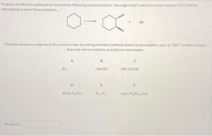 Solved Propose an efficient synthesis for each of the | Chegg.com