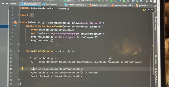 ties x Package con an pelass MainActivity : | Chegg.com