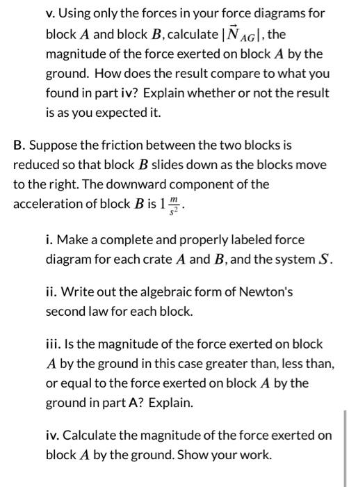 Solved 2. Applying Newton's Laws A. Two blocks are pushed to | Chegg.com