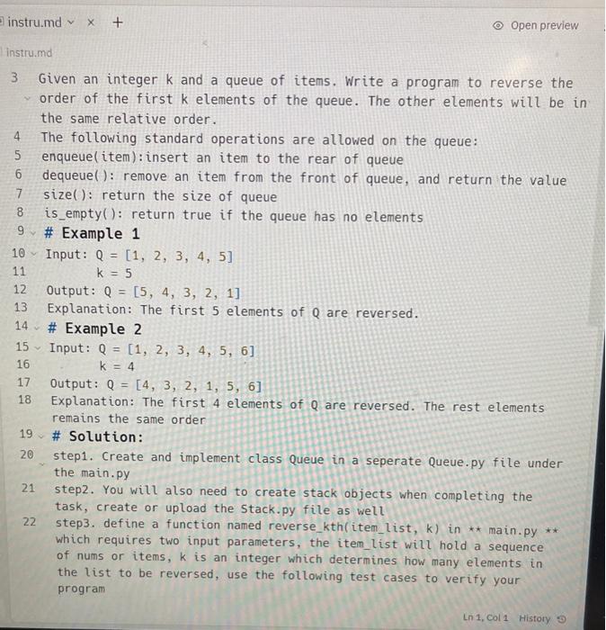 Solved main.py ∨E×+ main.py 1 \# Import the class of Queue | Chegg.com
