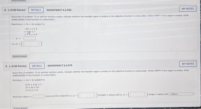 Solved UNBOUNDED if the function is unbounded.) Maximize | Chegg.com