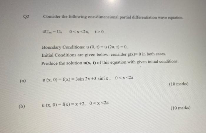 Solved Q2 Consider the following one-dimensional partial | Chegg.com