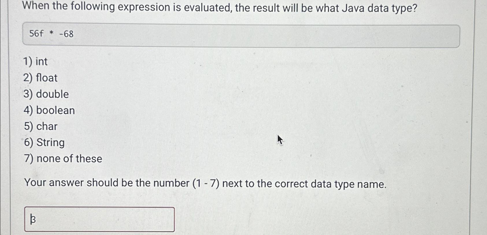 Solved When the following expression is evaluated, the | Chegg.com