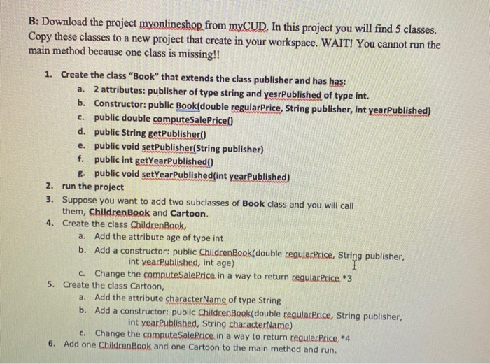 Solved B: Download the project myonlineshop from myCUD. In | Chegg.com
