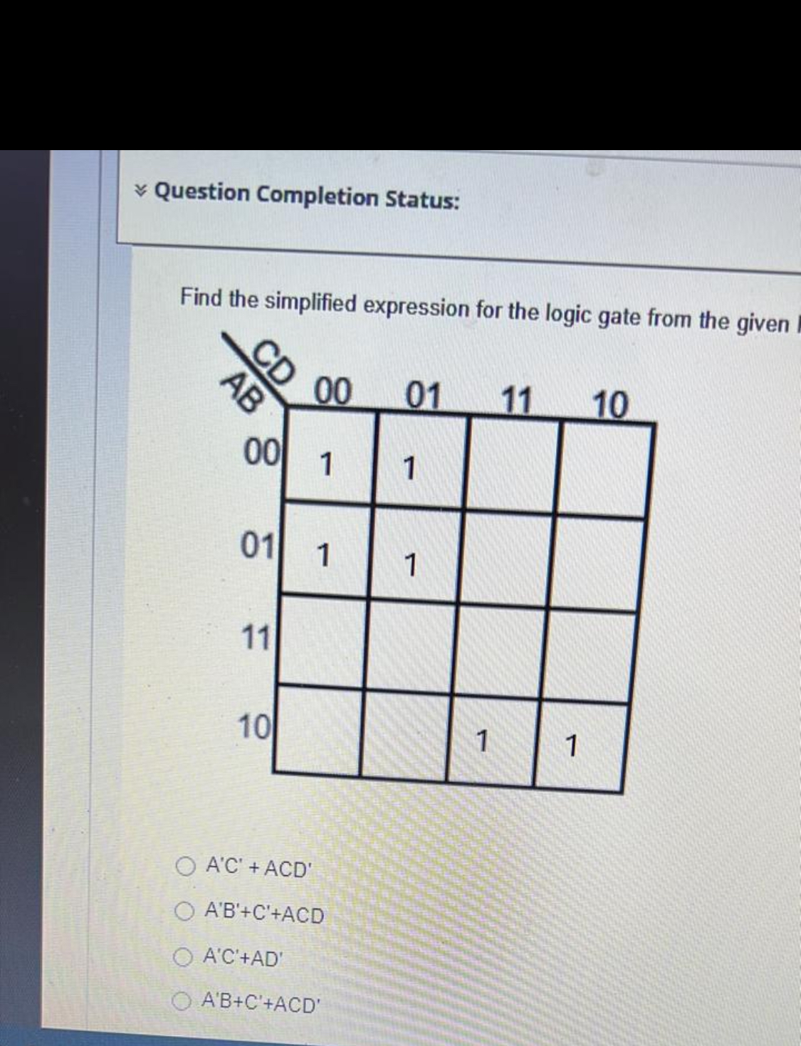 Solved Question Completion Statusfind The Simplified 