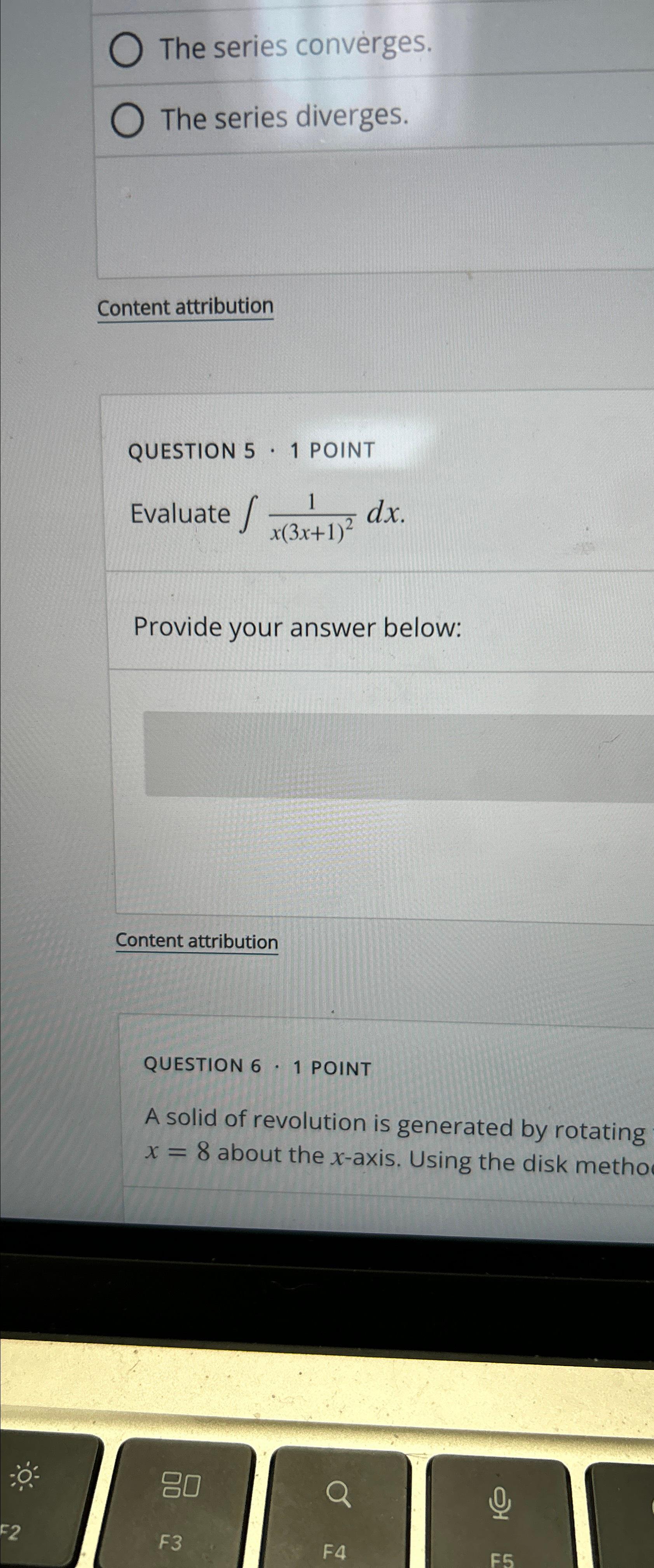 Solved The series converges.The series diverges.Content | Chegg.com Solved The series converges.The series diverges.Content | Chegg.com