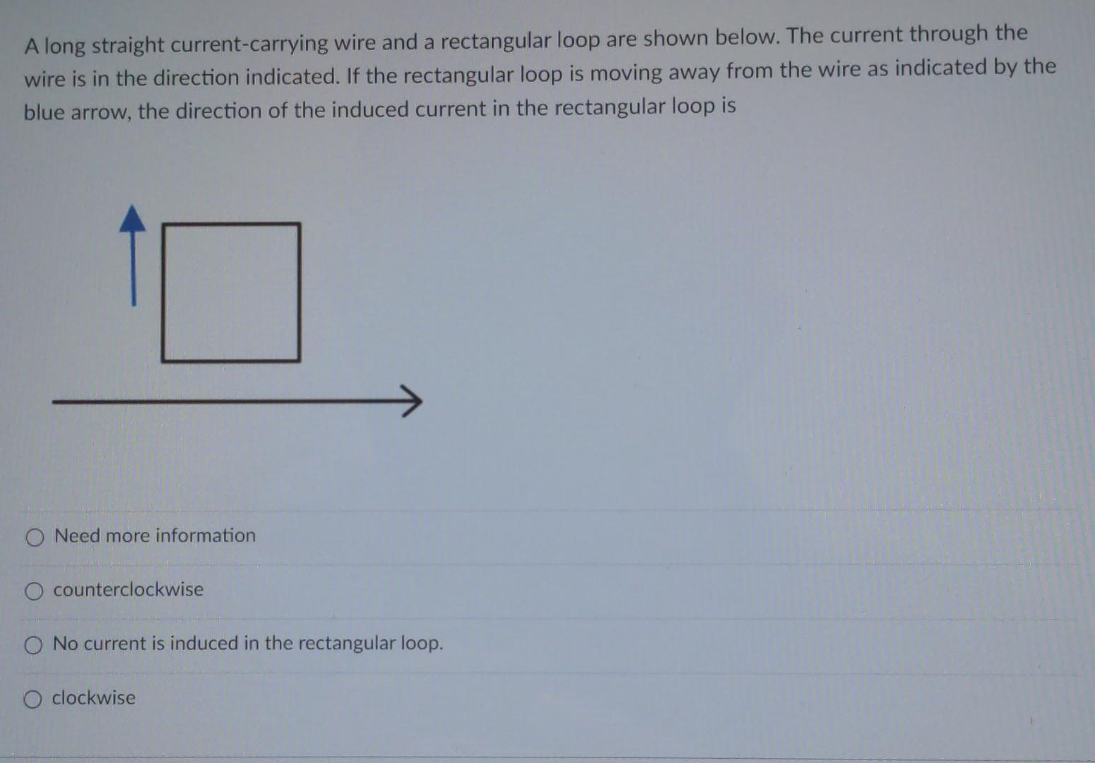 Solved A long straight current-carrying wire and a | Chegg.com