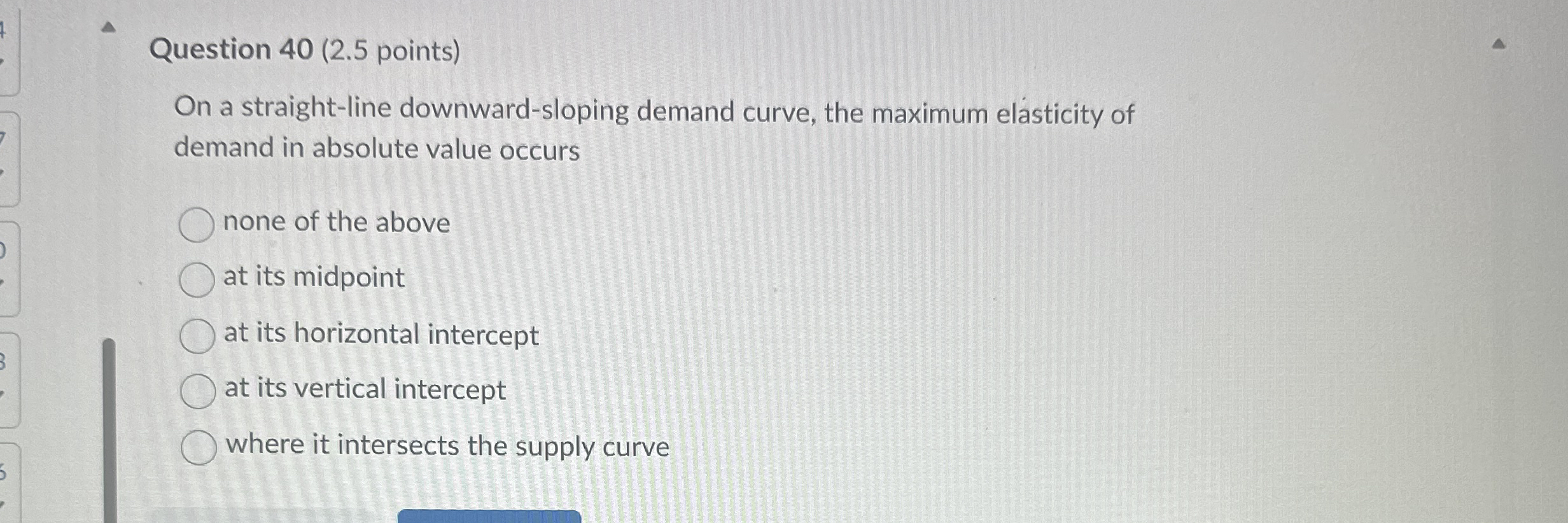 Solved Question 40 ( 2.5 ﻿points)On a straight-line | Chegg.com