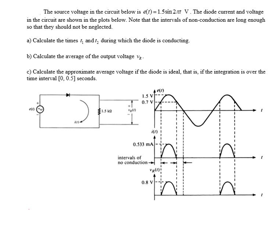 Solved The source voltage in the circuit below is | Chegg.com