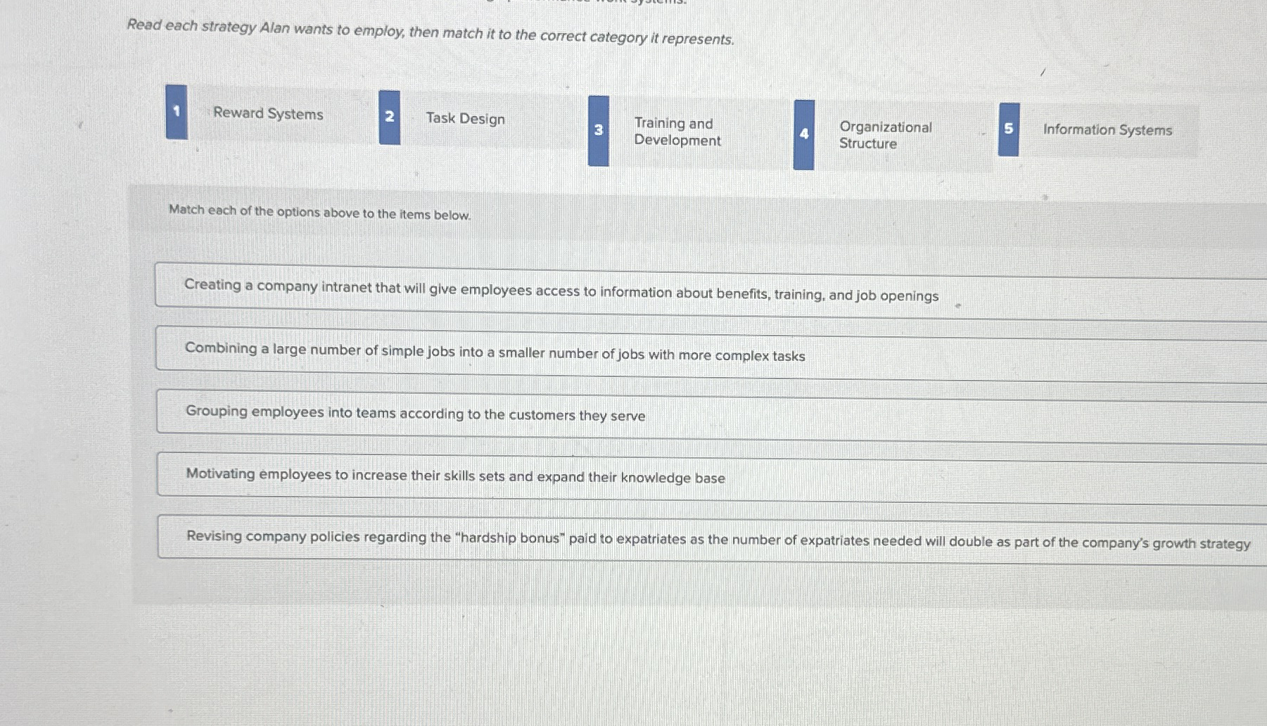Solved Read each strategy Alan wants to employ, then match | Chegg.com