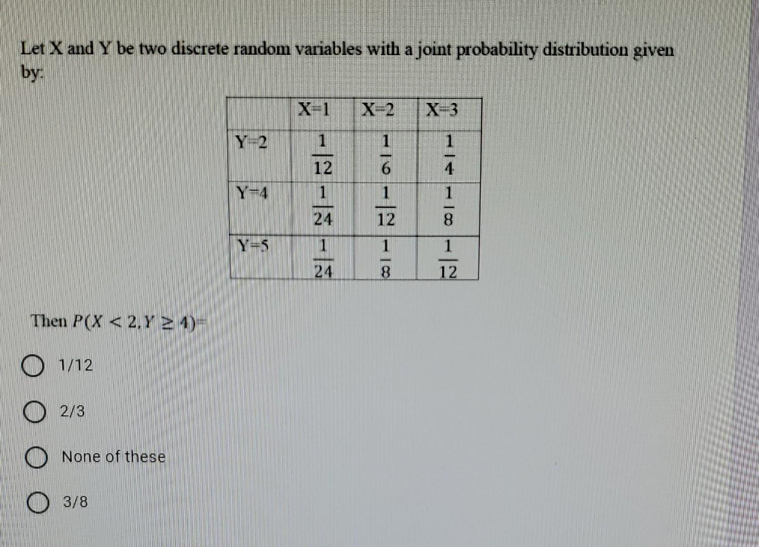 Solved Let X and Y be two discrete random variables with a | Chegg.com