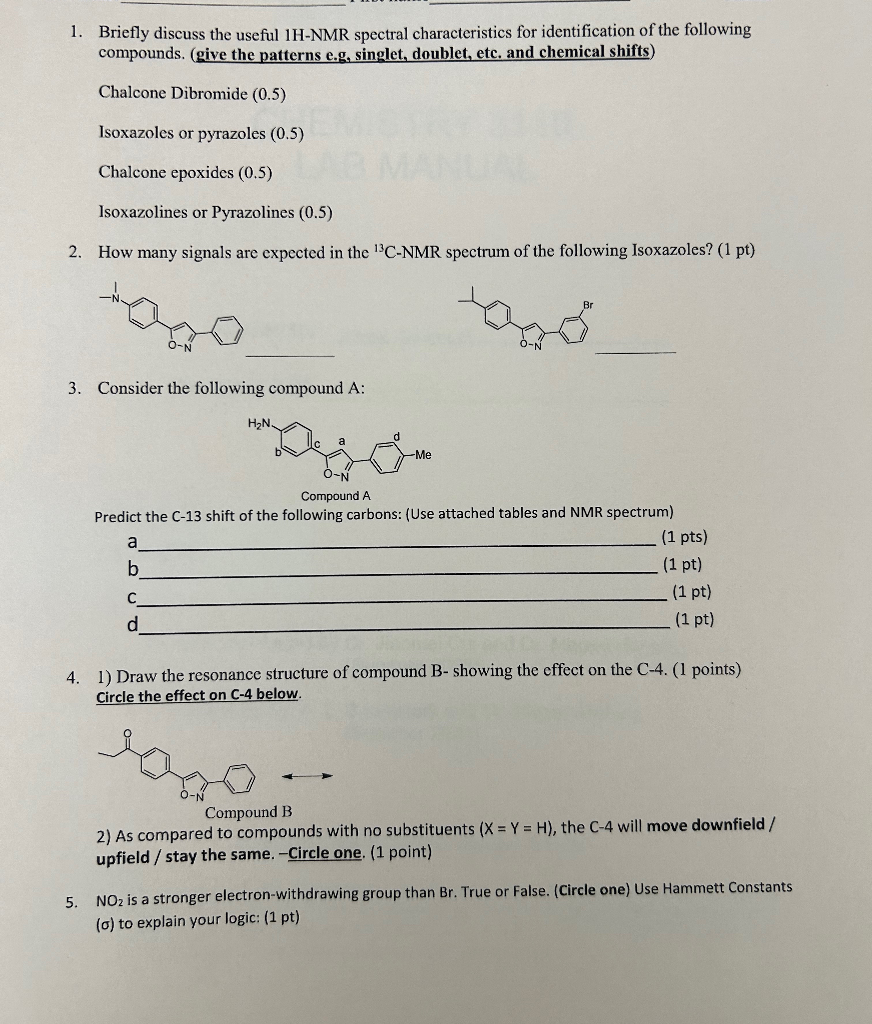Solved Please assist, orgo 2 ﻿lab questions | Chegg.com