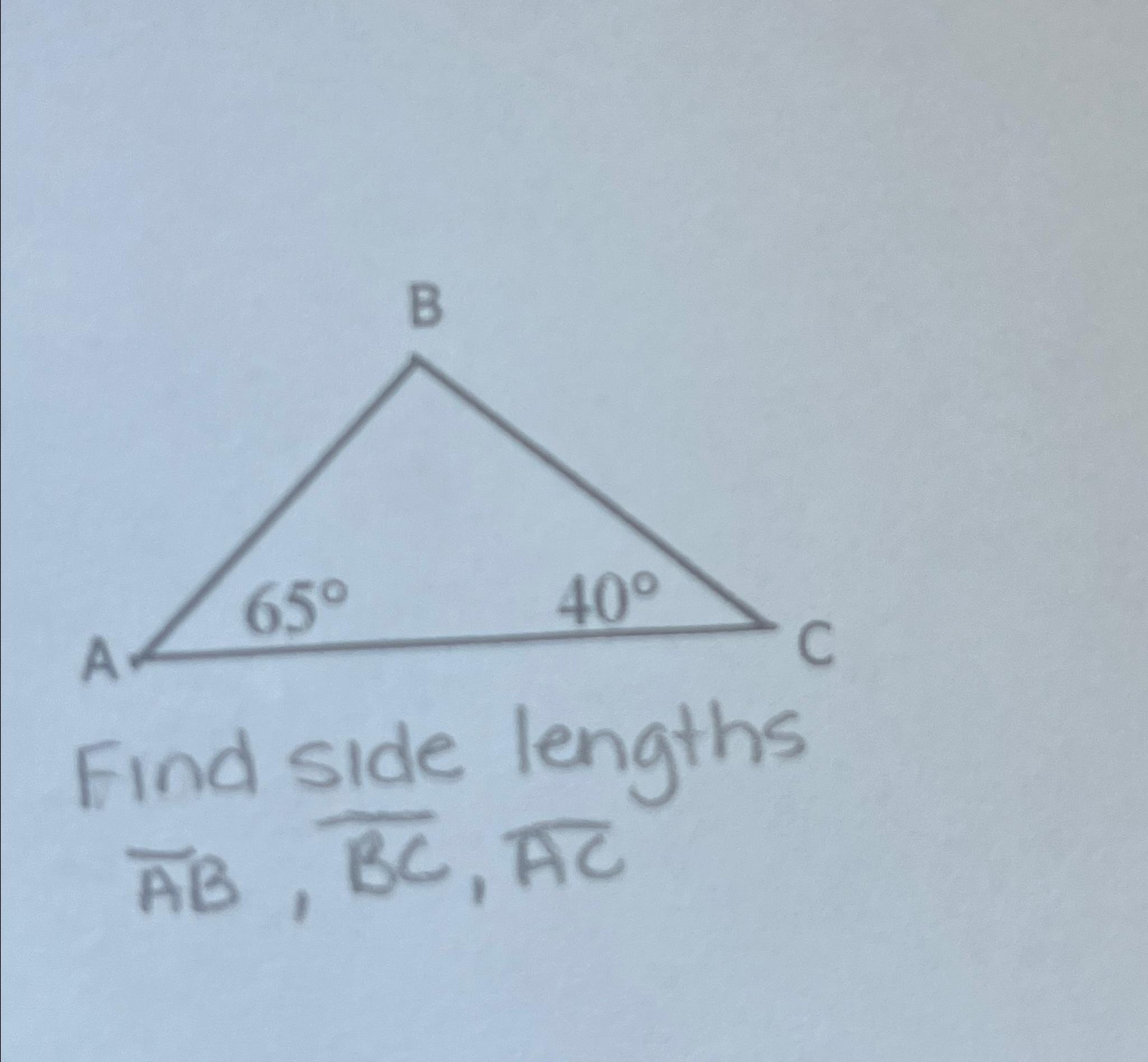 Solved Find side lengths ?bar (AB),bar (BC),bar (AC) | Chegg.com