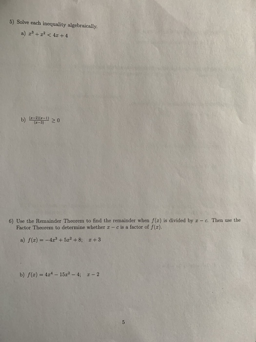 Solved 5) Solve each inequality algebraically. a) r+