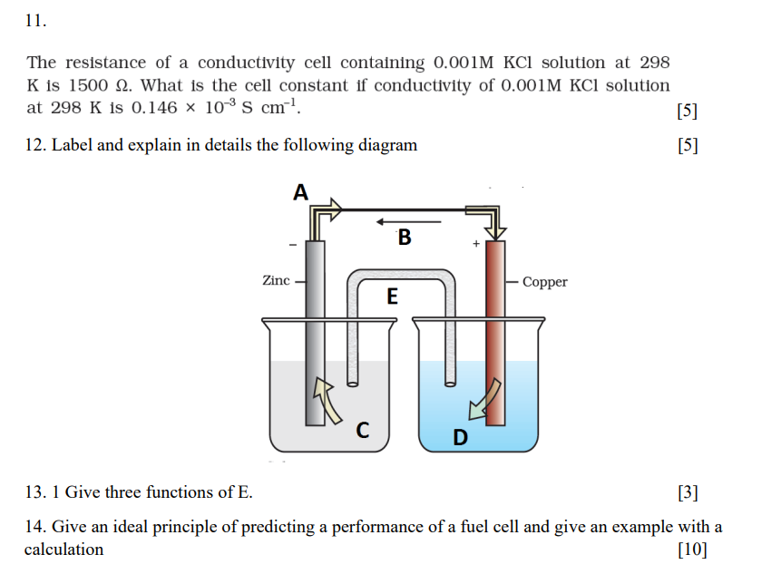 Solved The resistance of a conductivity cell containing | Chegg.com