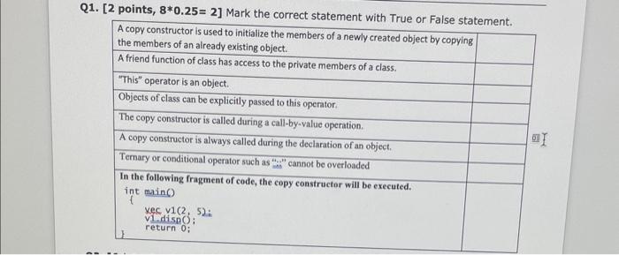 Solved Q1. [2 points, 8∗0.25=2] Mark the correct statement | Chegg.com