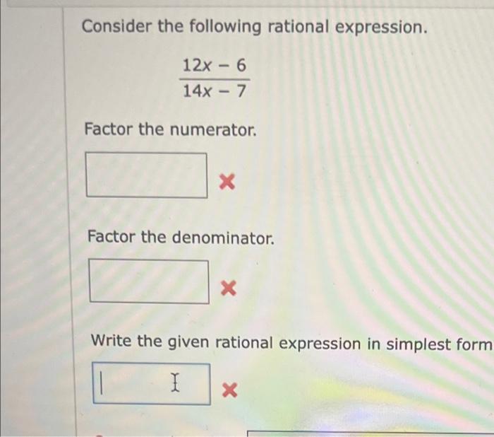 Solved Consider the following rational expression. | Chegg.com