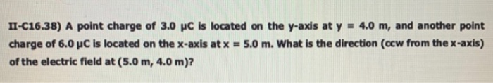 Solved 11-C16.38) A point charge of 3.0 pc is located on the | Chegg.com