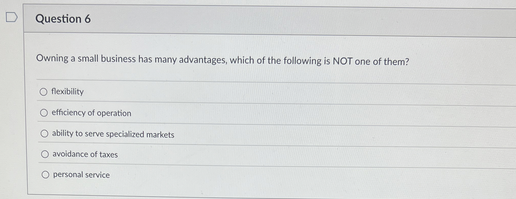 Solved Question 6Owning a small business has many | Chegg.com